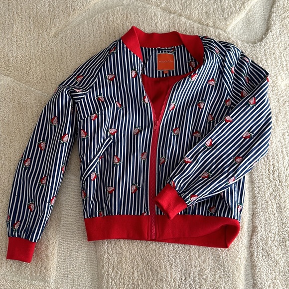 Modcloth | Jackets & Coats | New Modcloth Small Zip Up Jacket Blue And ...